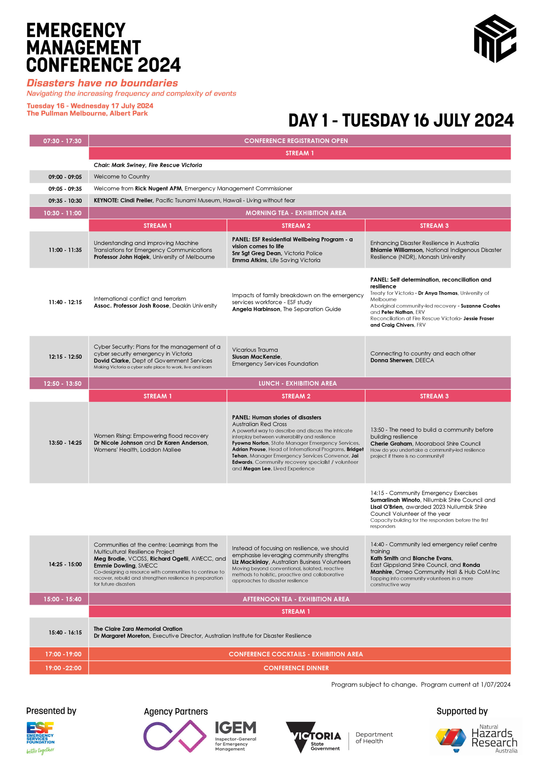 Program – EMC Melbourne